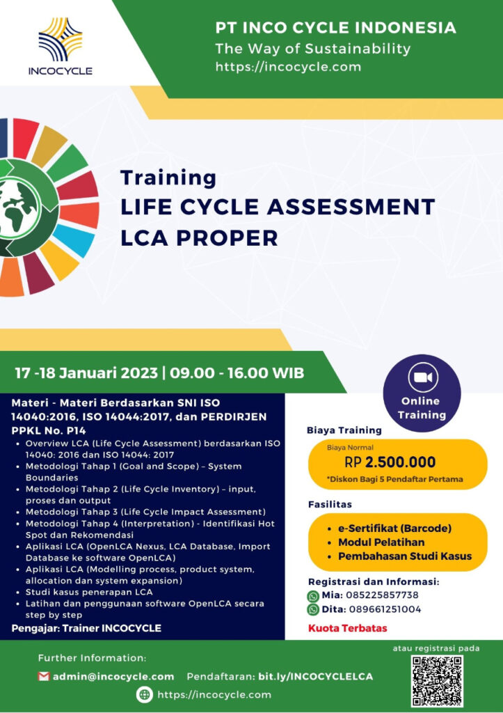 Pelatihan Life Cycle Assessment (LCA) - INCOCYCLE